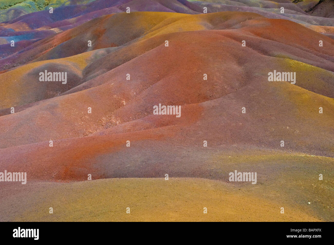 Colored sands at Chamarel Mauritius Stock Photo - Alamy