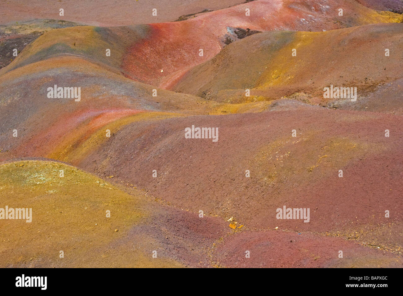Colored sands at Chamarel Mauritius Stock Photo - Alamy