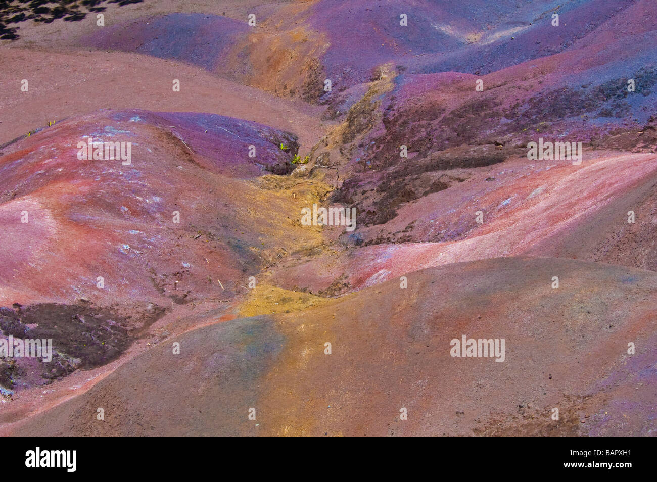 Colored sands at Chamarel Mauritius Stock Photo - Alamy