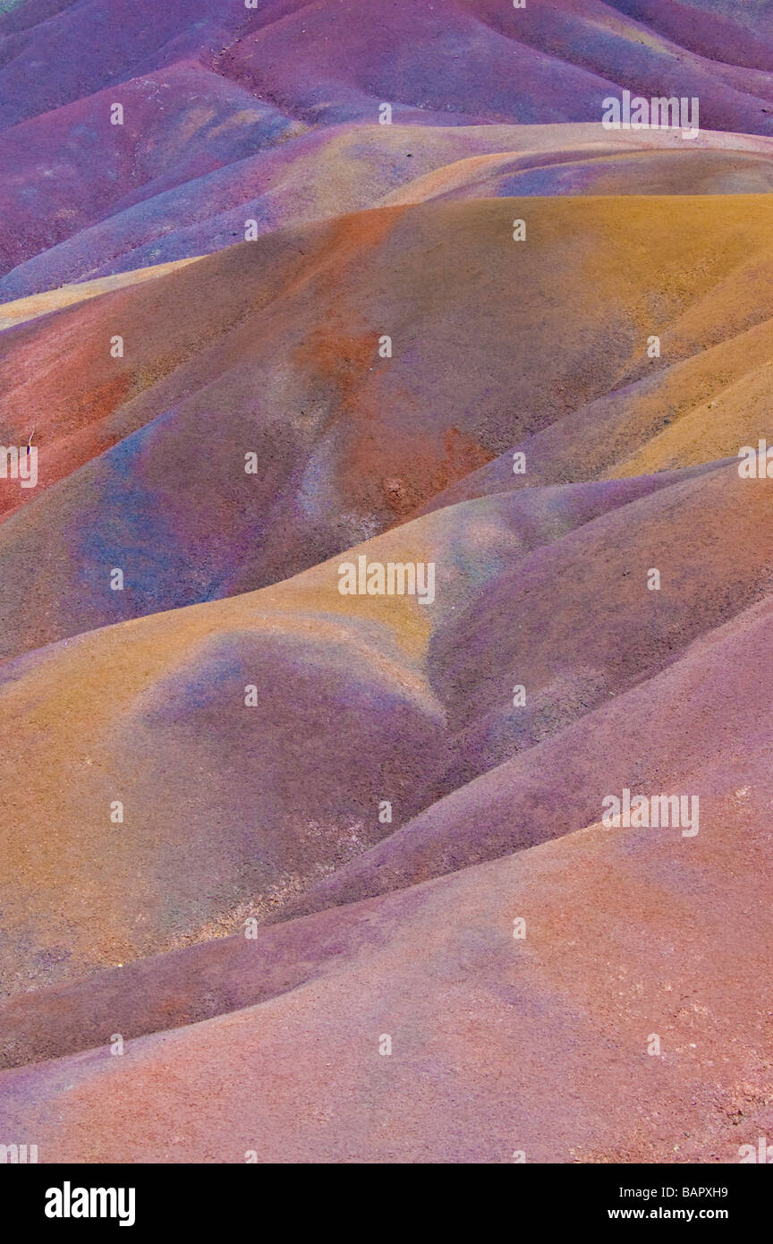 Colored sands at Chamarel Mauritius Stock Photo - Alamy
