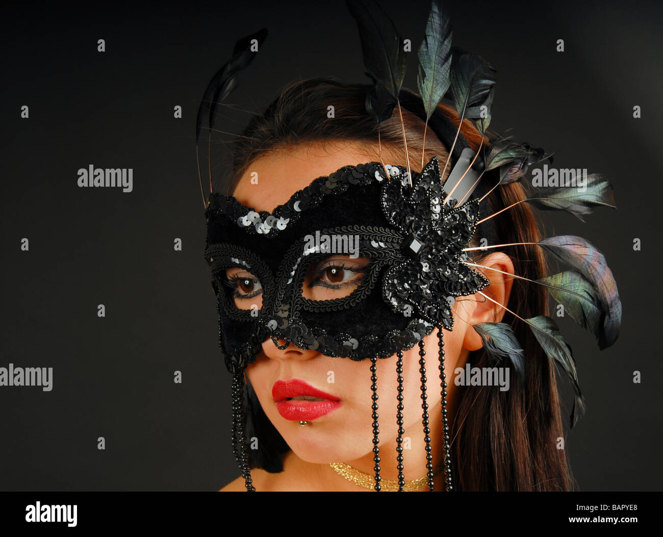 Girl in mask Stock Photo - Alamy