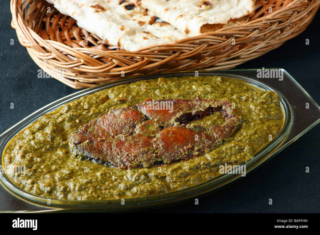Saag Fish is prepared from Fish cooked in Palak gravy (Spinach) and ...