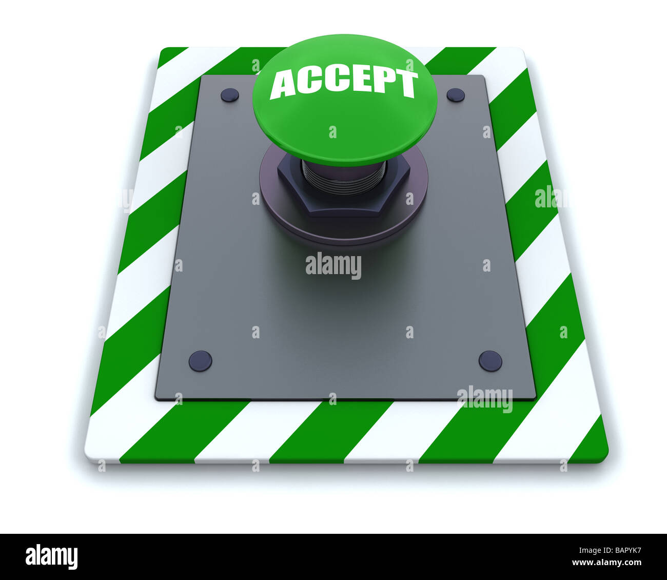 3d render of push button with symbol Stock Photo - Alamy