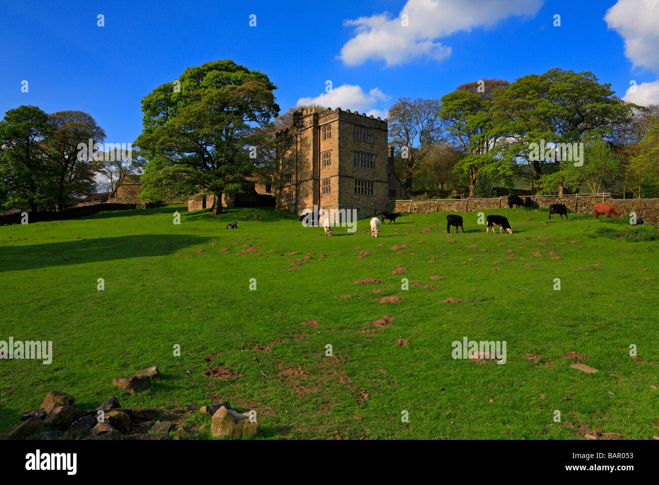 North Lees Hall Hathersage Derbyshire Peak District National Park ...