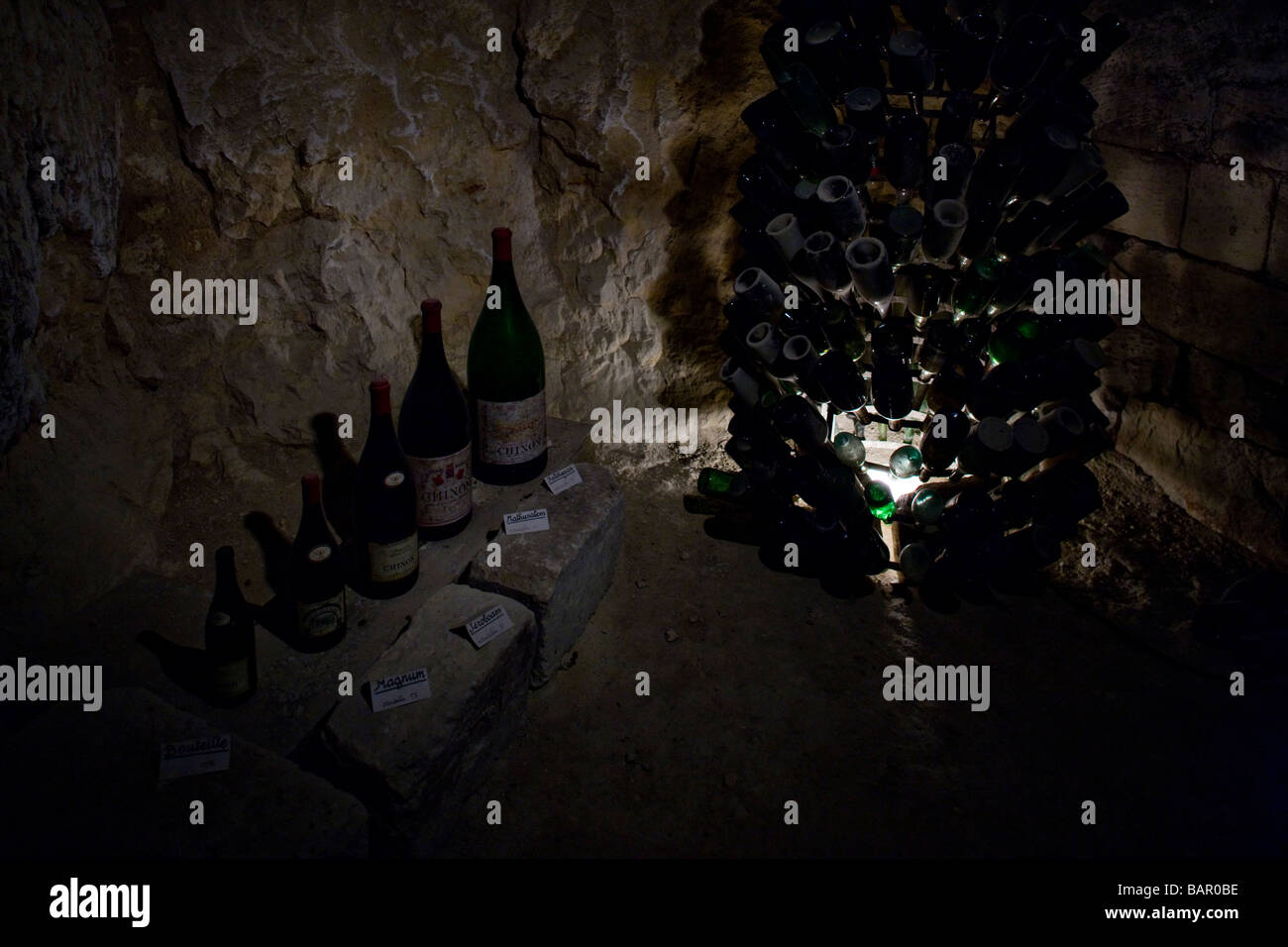 castle wine cellar Ussé Castle Indre et Loire Centre France Stock Photo ...