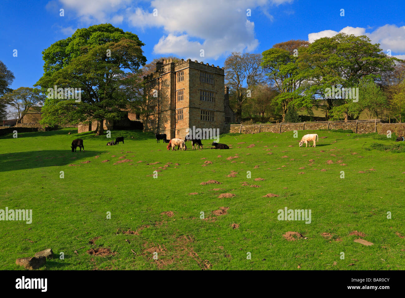 North Lees Hall Hathersage Derbyshire Peak District National Park ...