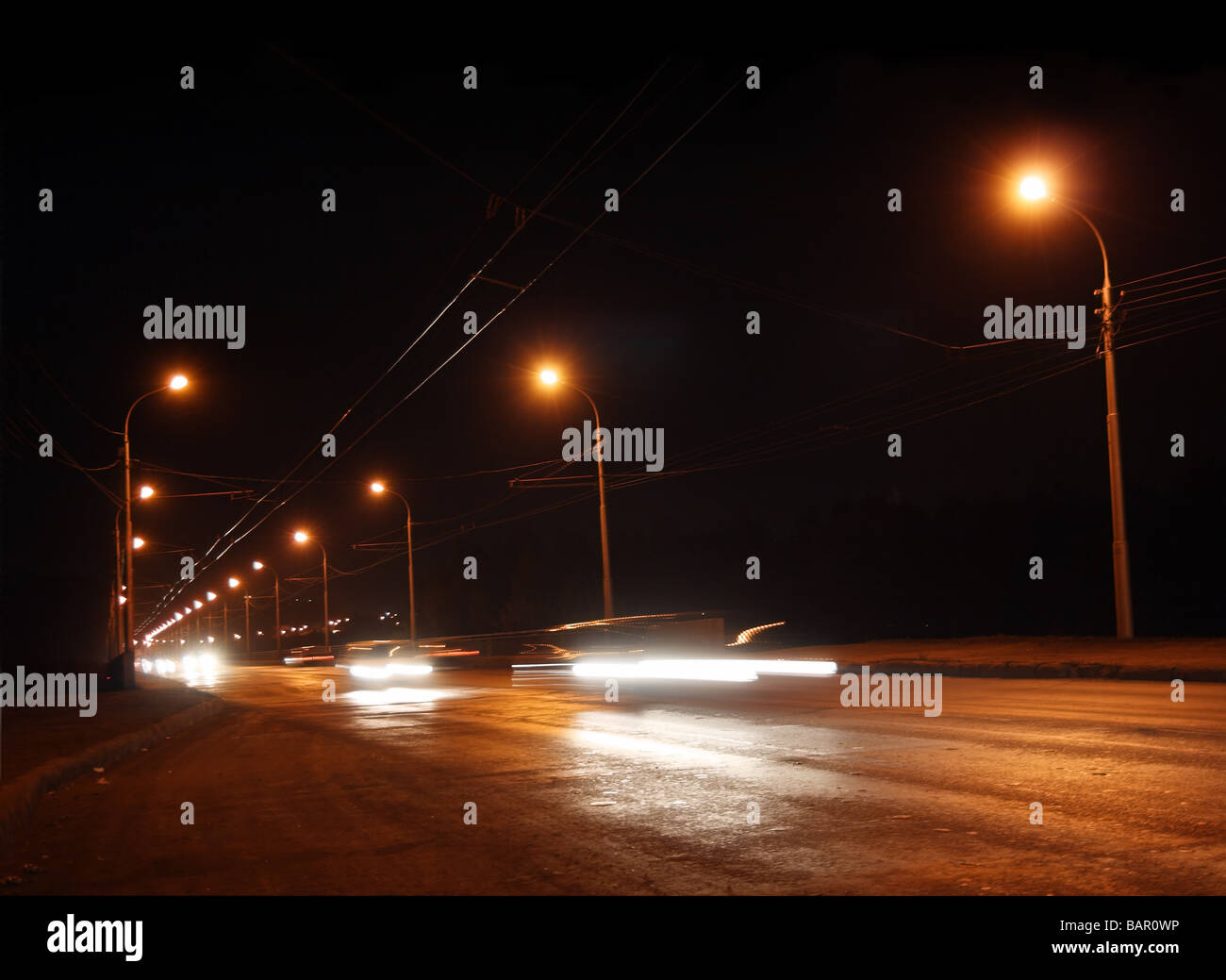 Street lamps fog hi-res stock photography and images - Alamy