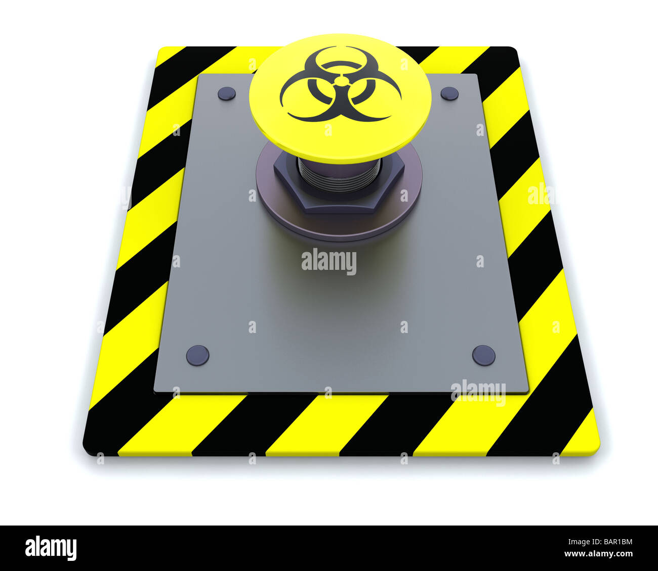 3d render of push button with symbol Stock Photo - Alamy