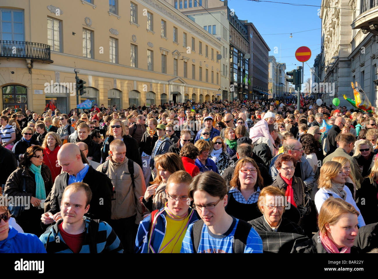 The eve of the May Day, Helsinki. There has been a long tradition of ...