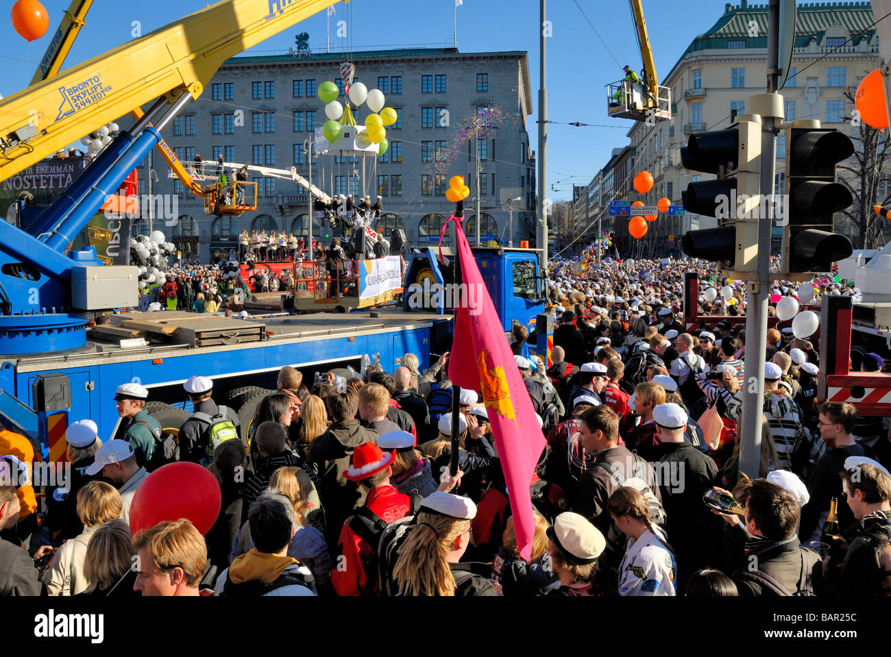 The eve of the May Day, Helsinki. There has been a long tradition of ...