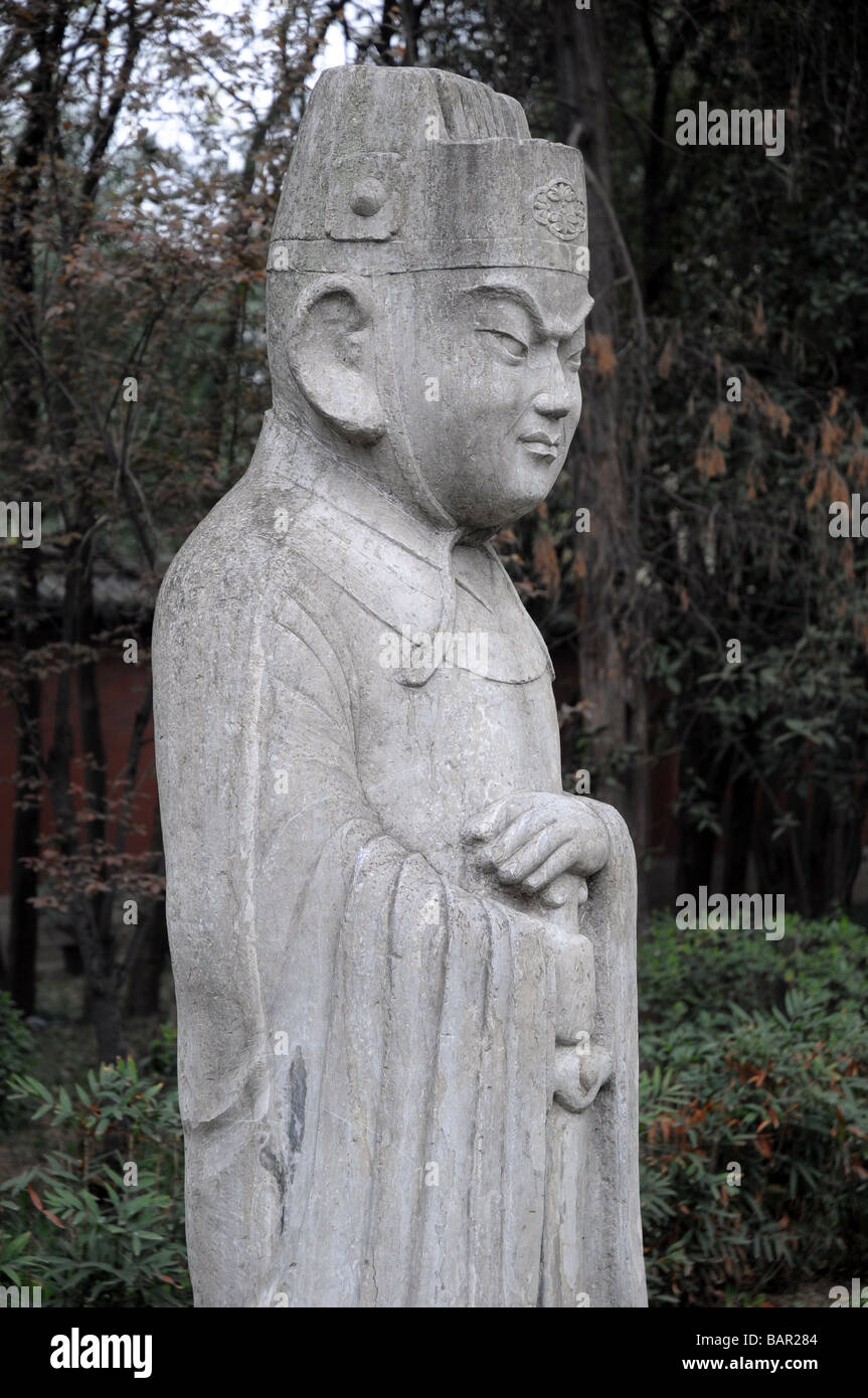 Stone staute on the sacred way to Lord Bao's tomb in Hefei, China ...