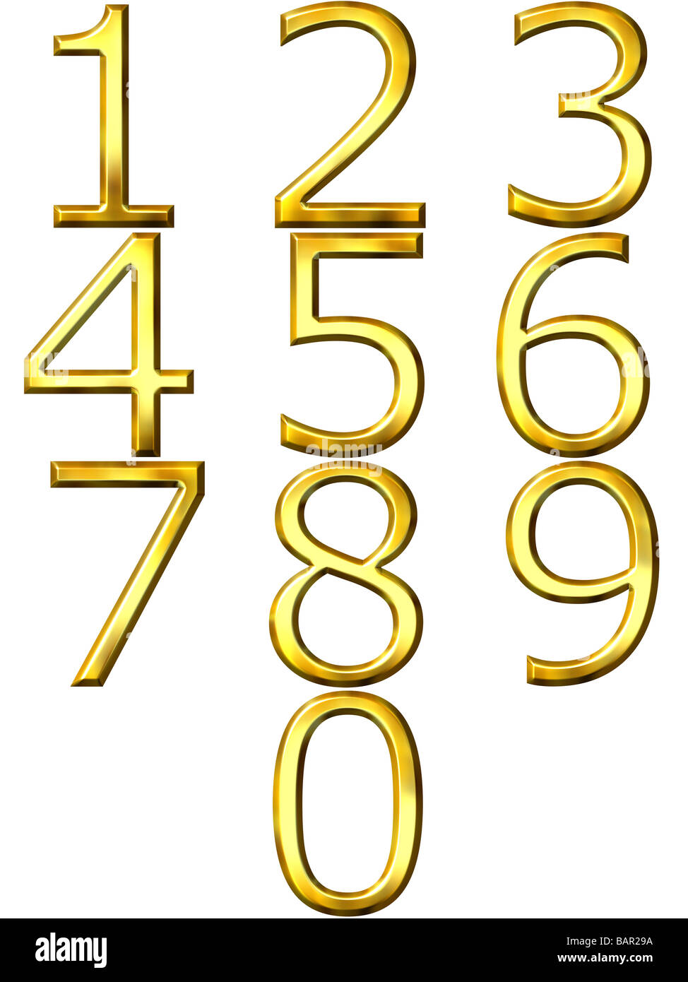 Set numbers one two hi-res stock photography and images - Alamy