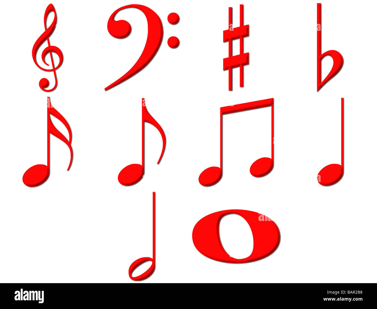 3d music notes Stock Photo - Alamy