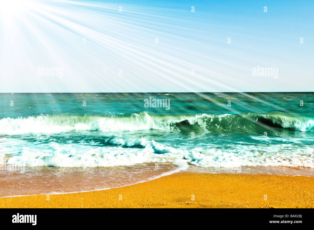 Beautiful sea and clouds sky Stock Photo - Alamy