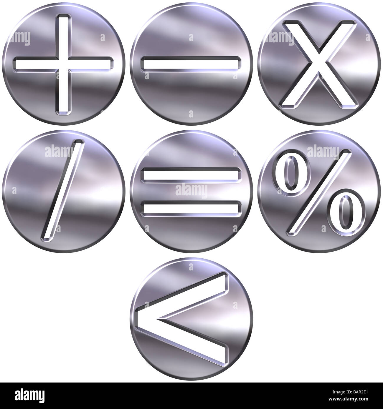 3d silver math symbols Stock Photo - Alamy