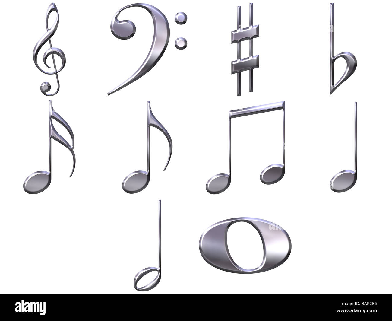 Silver clef Cut Out Stock Images & Pictures - Alamy