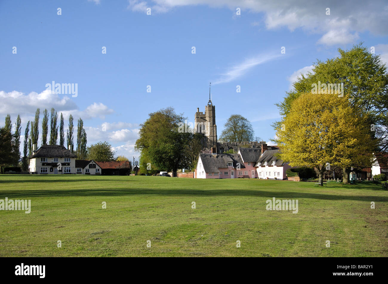 The Green, Cavendish, Suffolk, England, United Kingdom Stock Photo - Alamy
