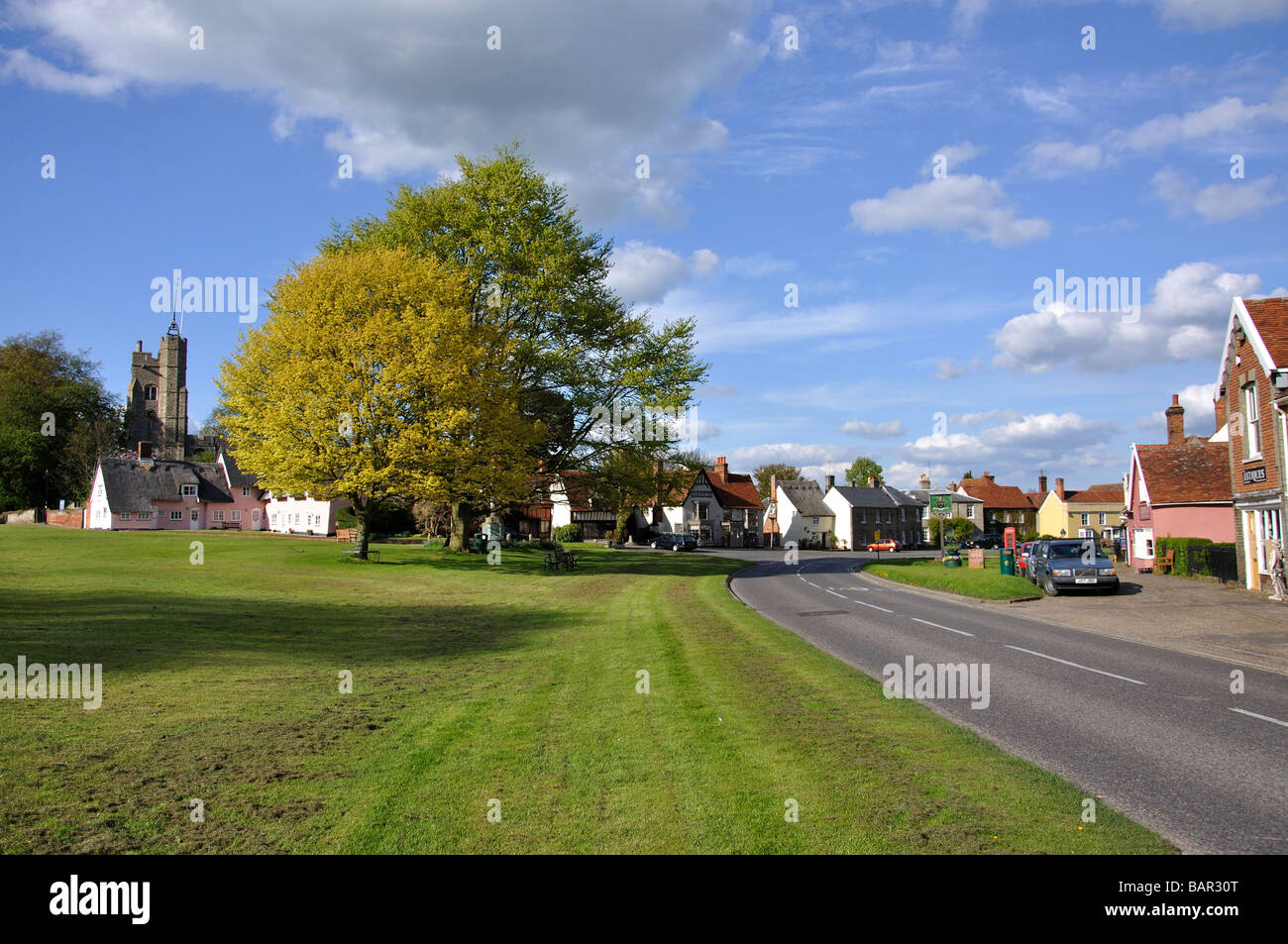 The Green, Cavendish, Suffolk, England, United Kingdom Stock Photo - Alamy