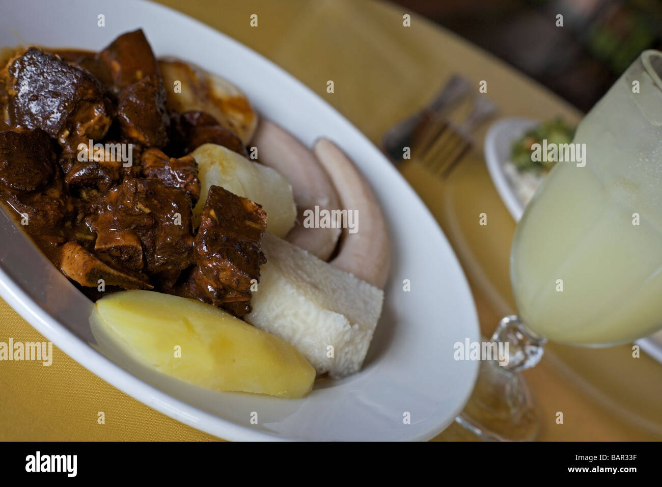 Traditional Caribbean food served at Bajan Restaurant in Barbados ...