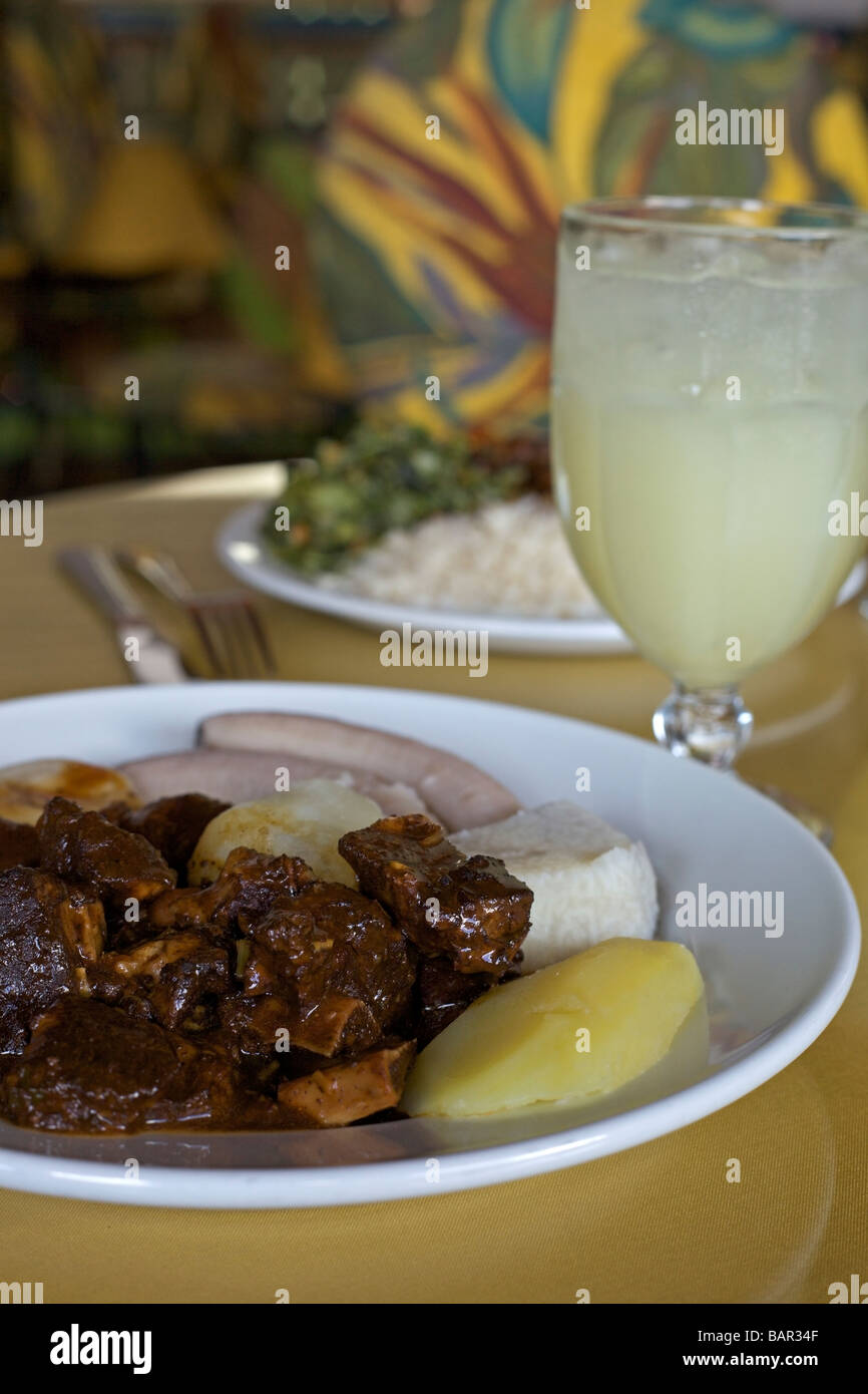 Traditional Caribbean food served at Bajan Restaurant in Barbados ...