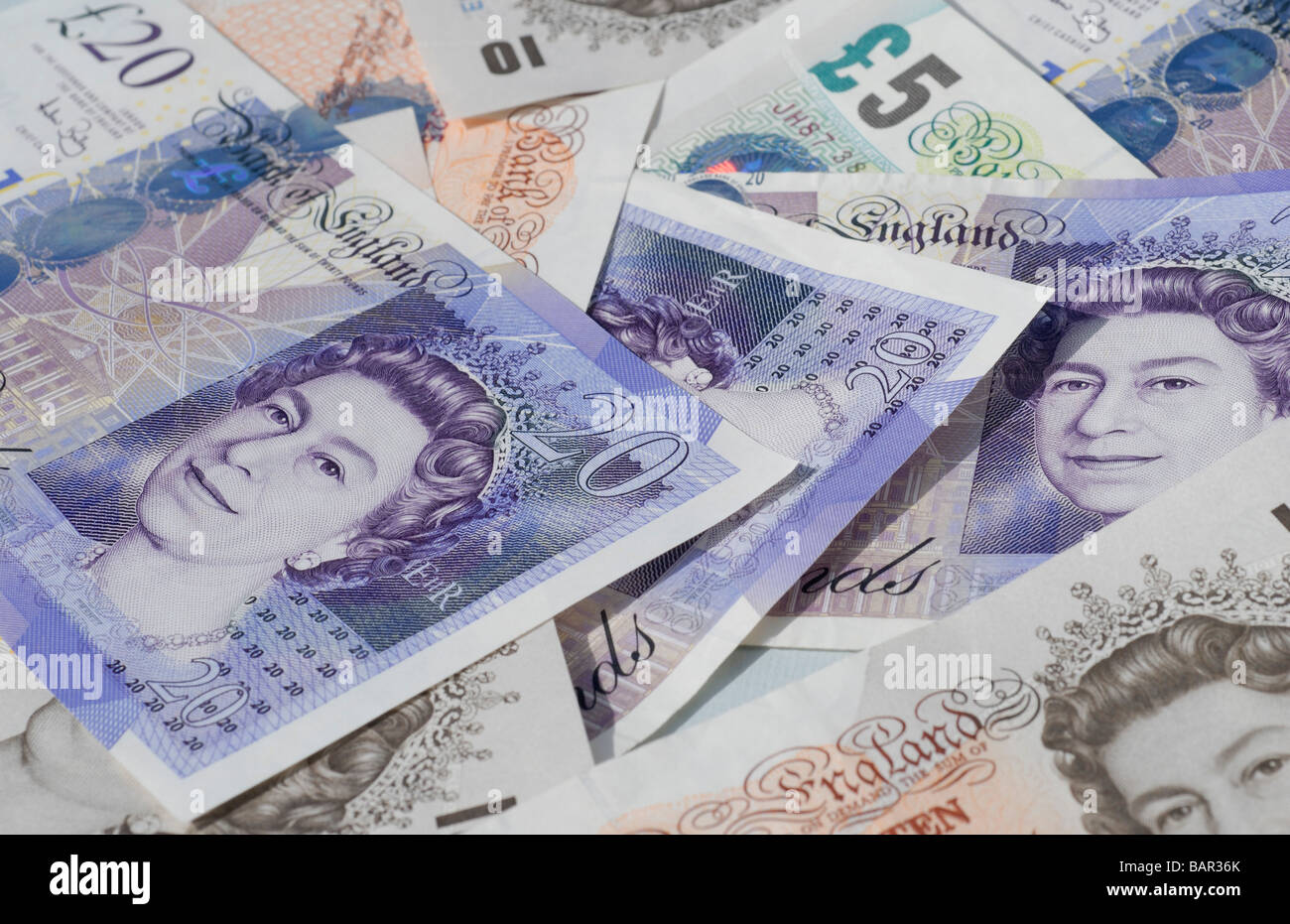 British bank notes Stock Photo - Alamy