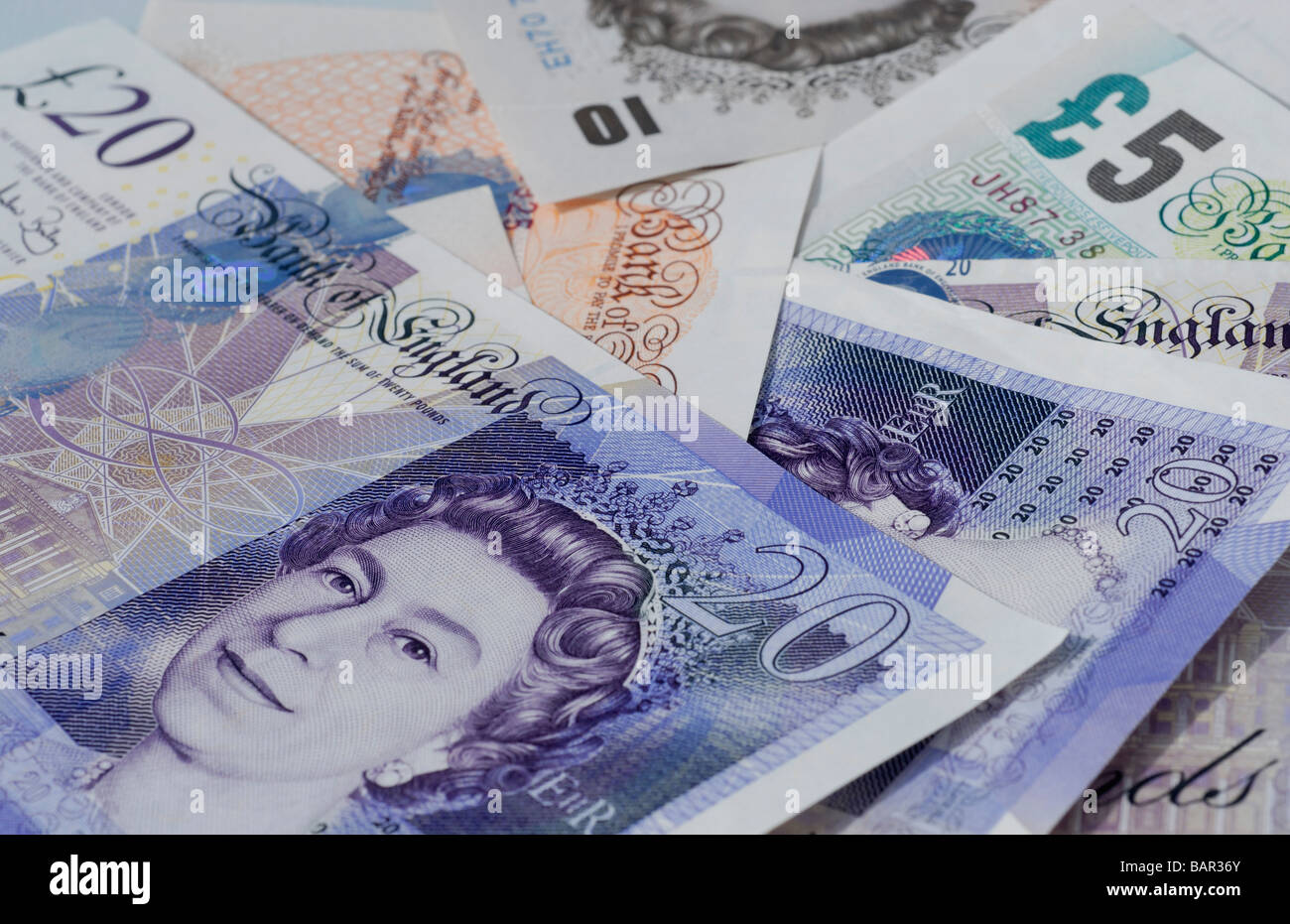 British bank notes Stock Photo - Alamy