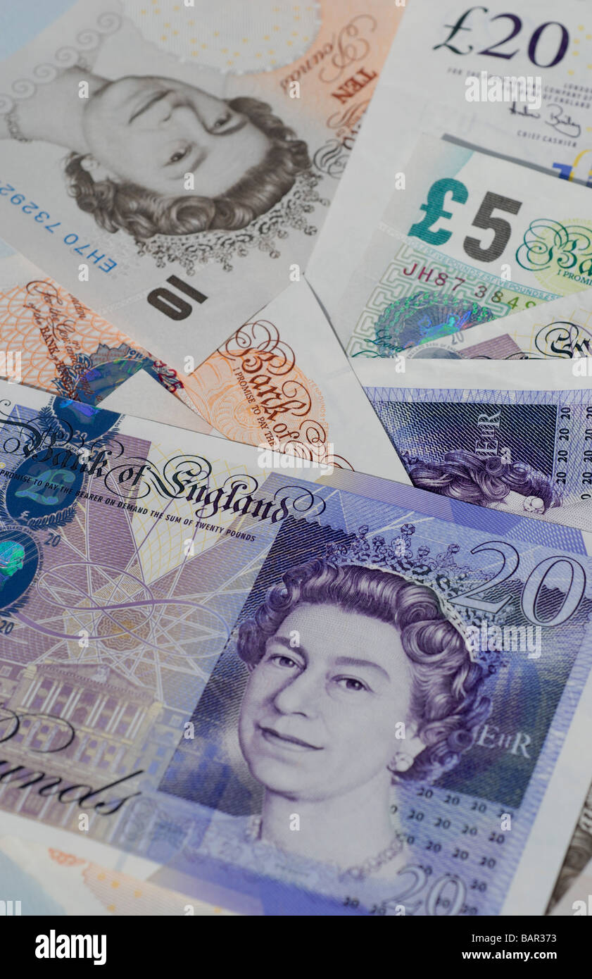 British bank notes Stock Photo - Alamy