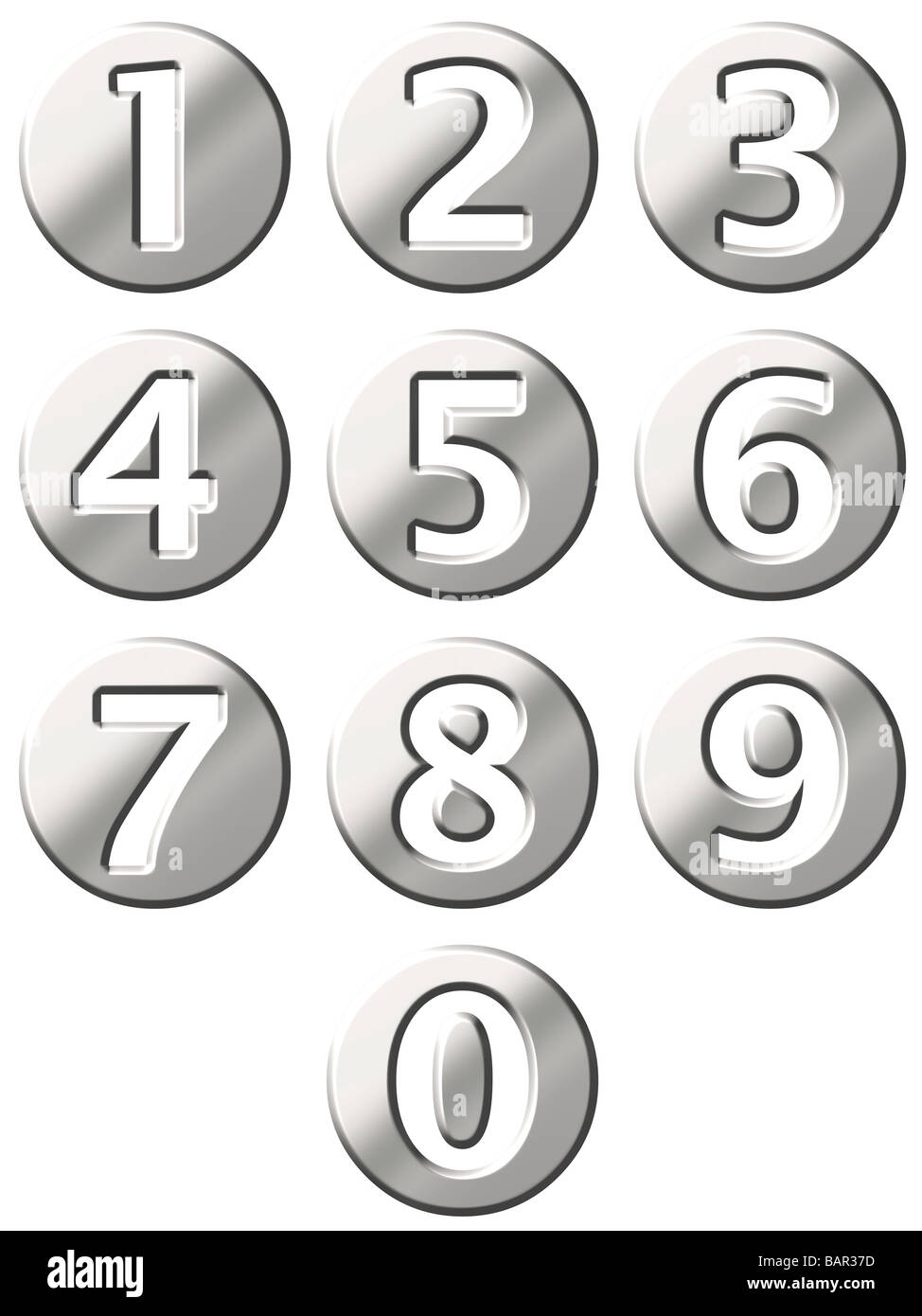 3d steel framed numbers Stock Photo - Alamy