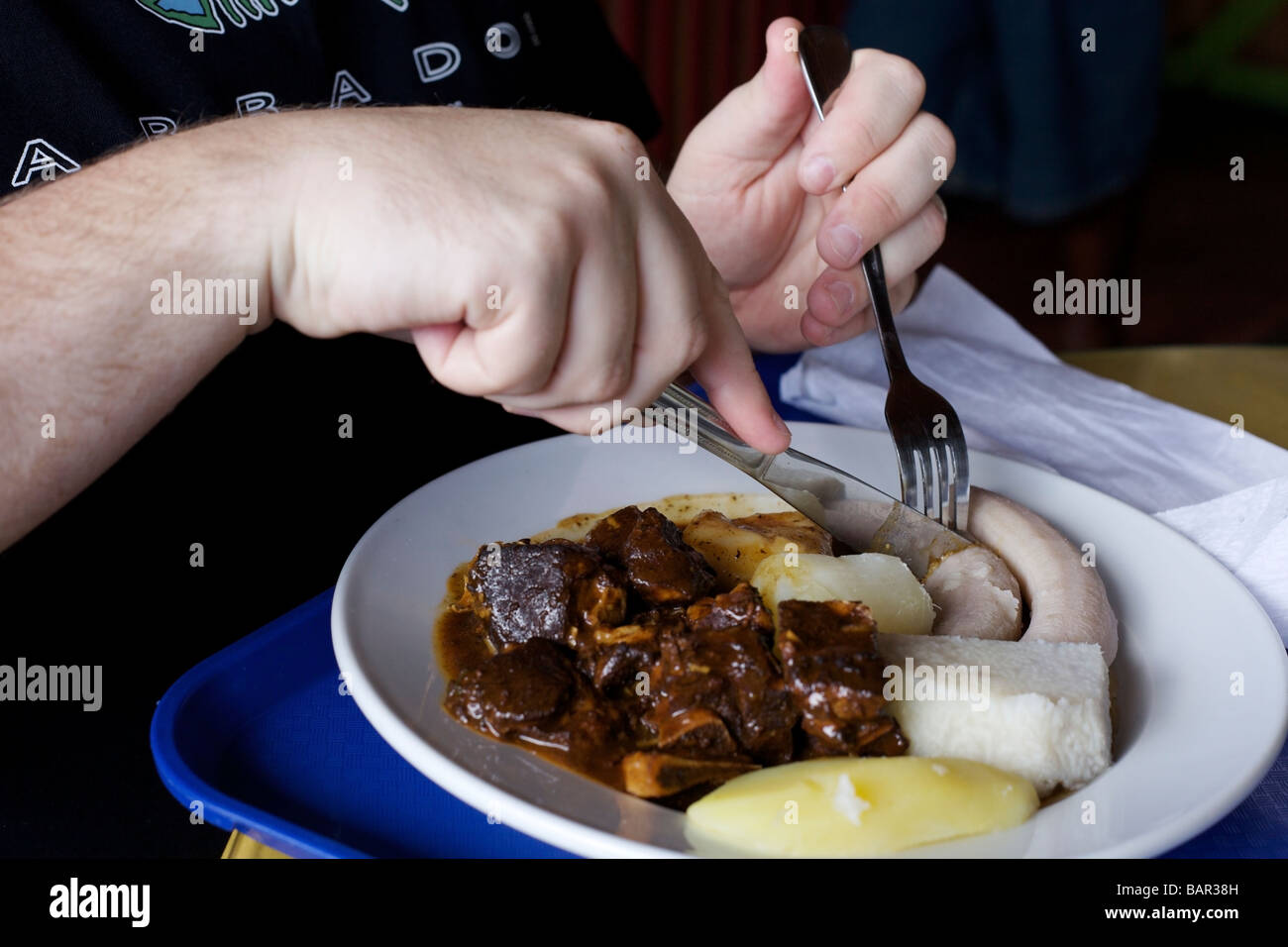 Traditional Caribbean food served at Bajan Restaurant in Barbados ...