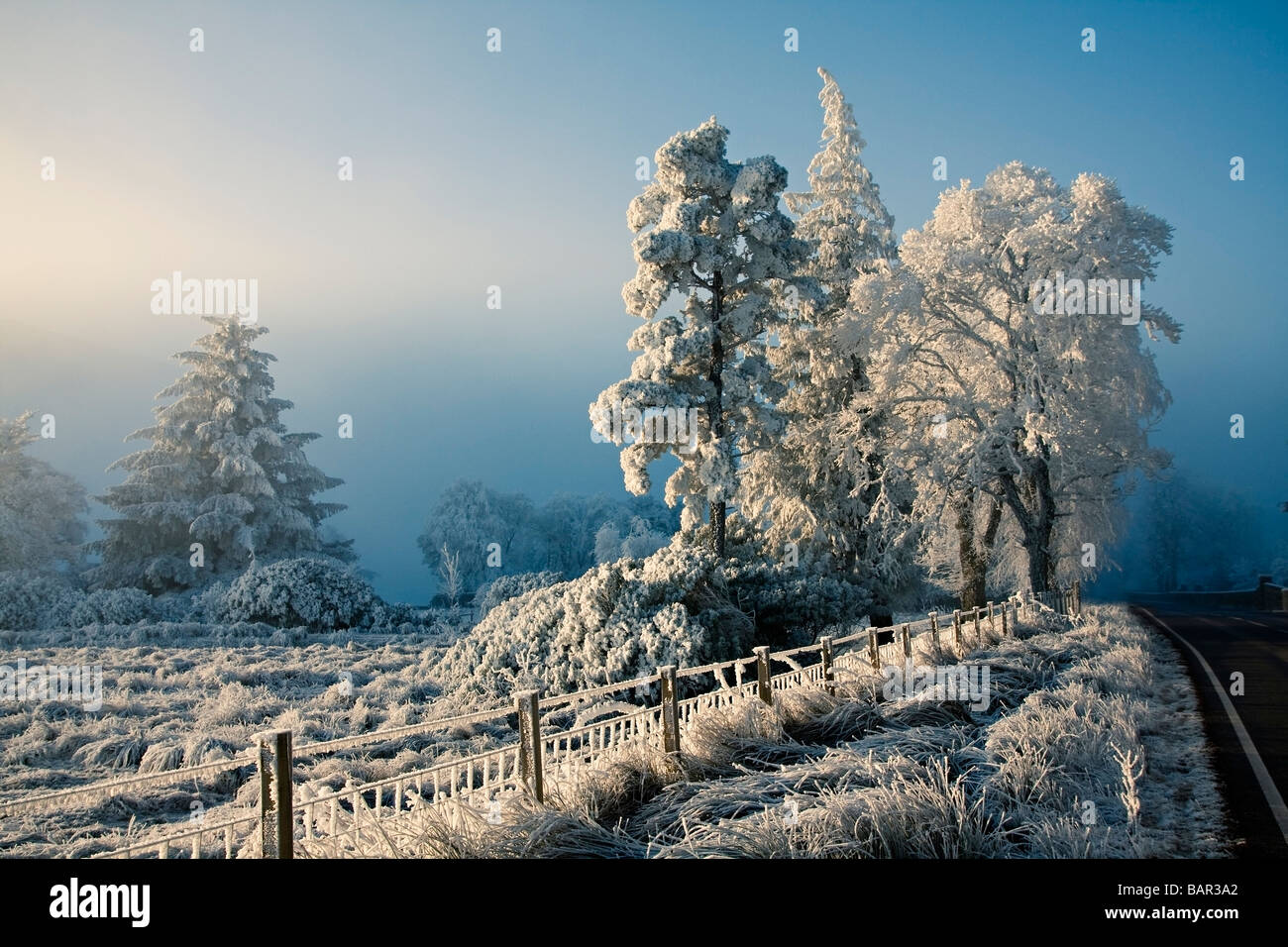 A winter landscape in the scottish highlands Stock Photo - Alamy