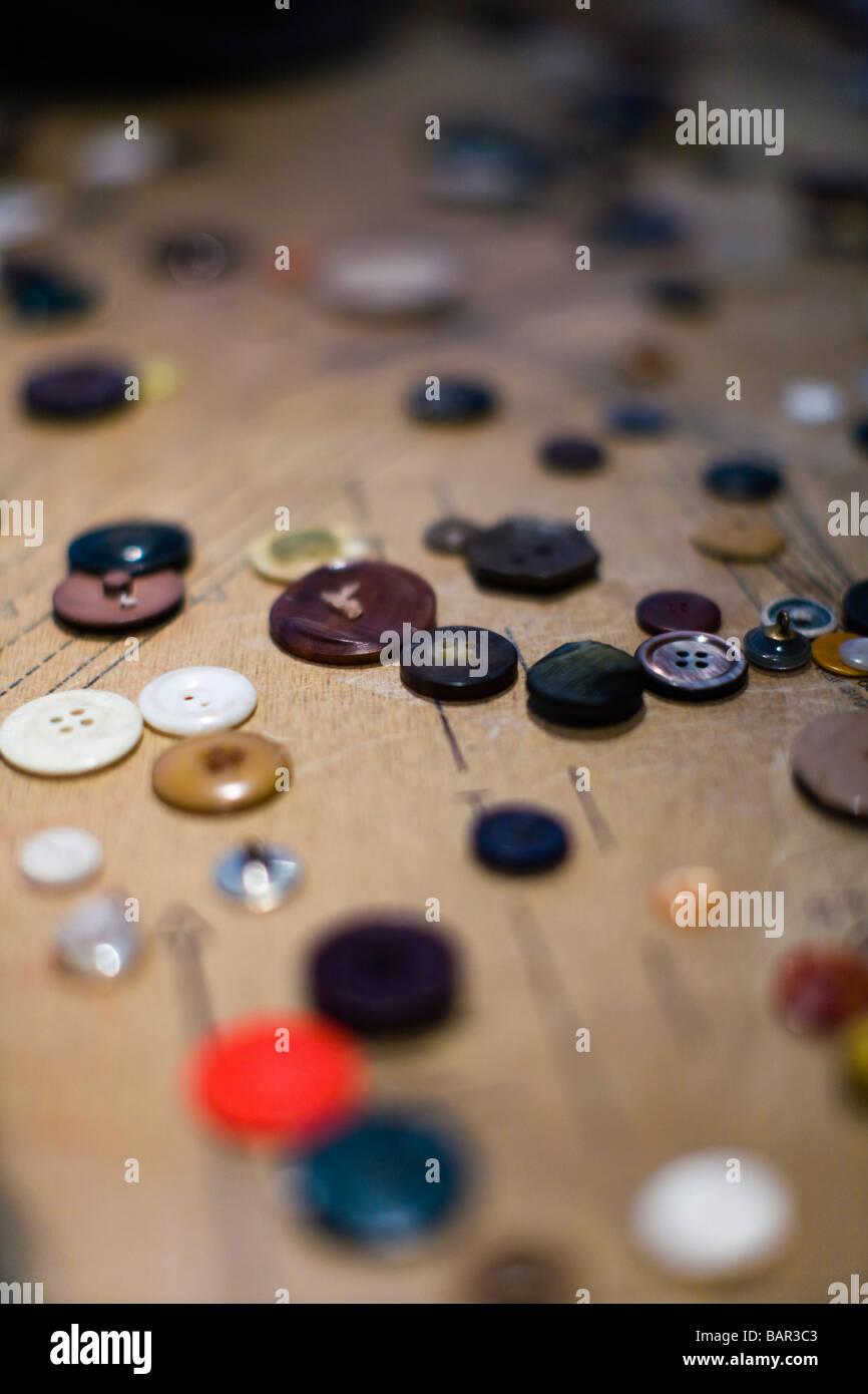 A collection of old buttons Stock Photo - Alamy