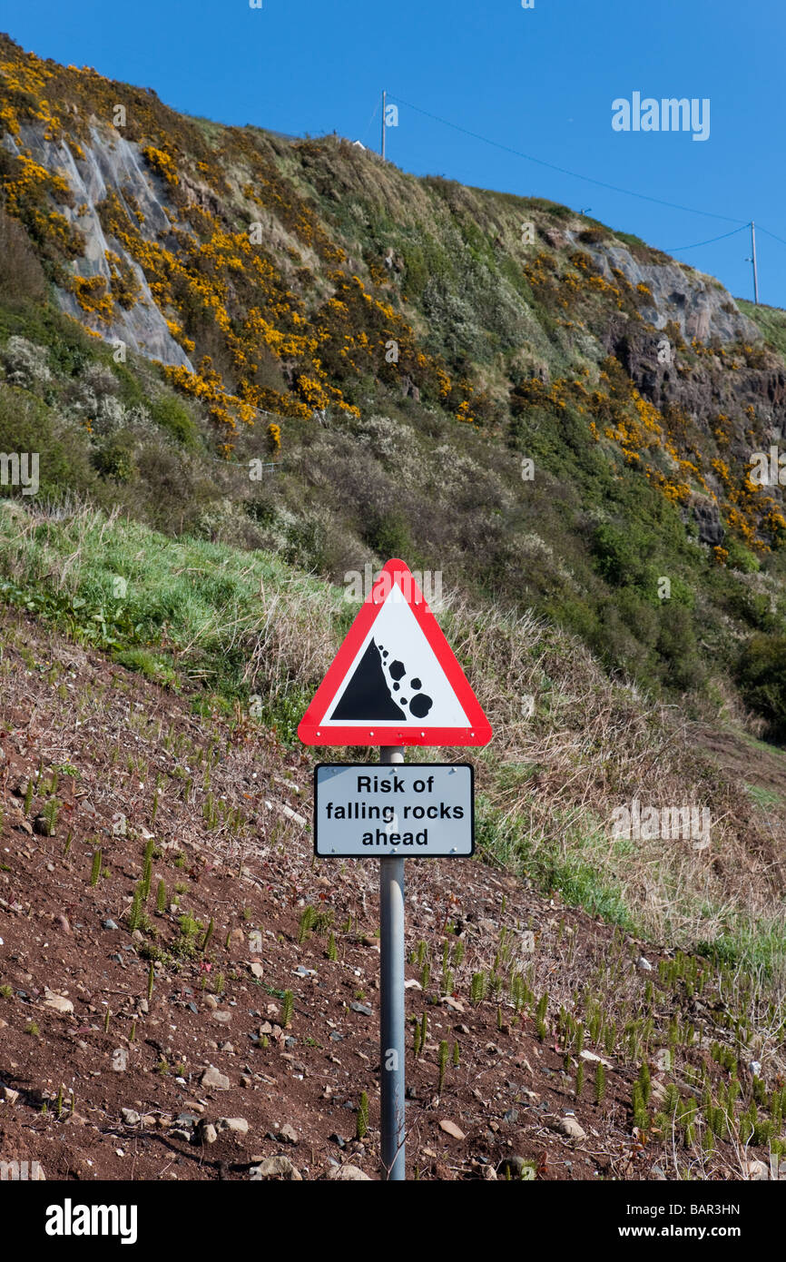 Risk of falling rocks ahead hi-res stock photography and images - Alamy