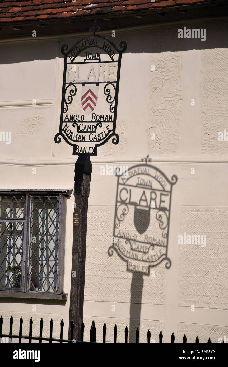 Clare village sign suffolk england hi-res stock photography and images ...