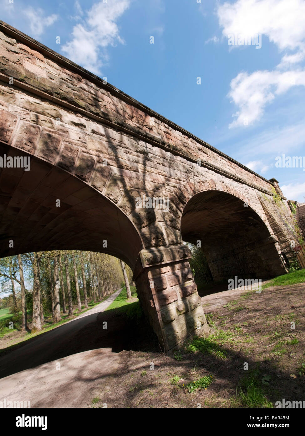 railway bridge over road country lane footpath countryside Stock Photo ...
