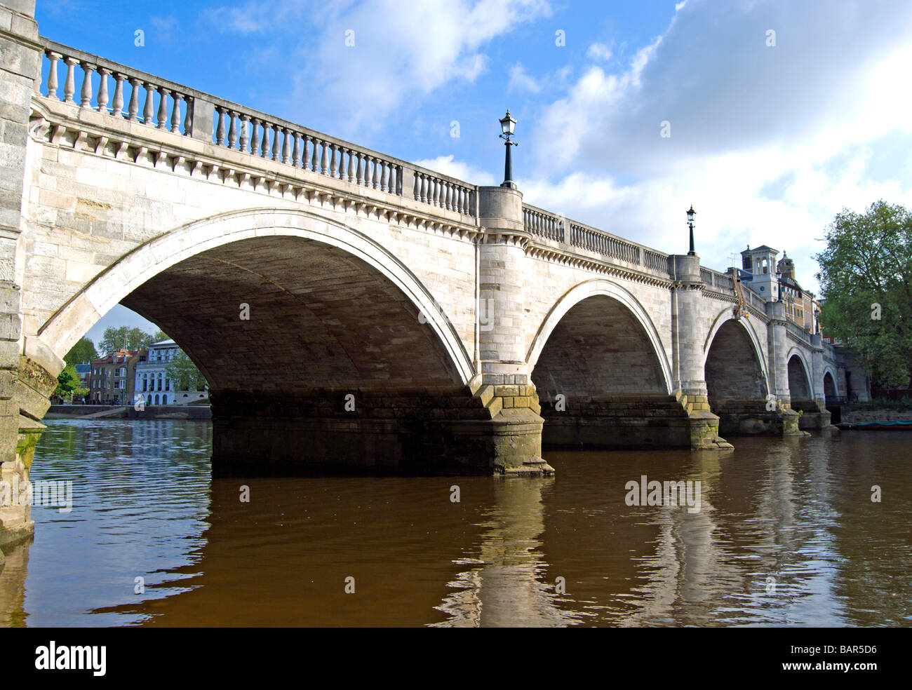 richmond bridge, on the river thames at richmond upon thames, surrey ...