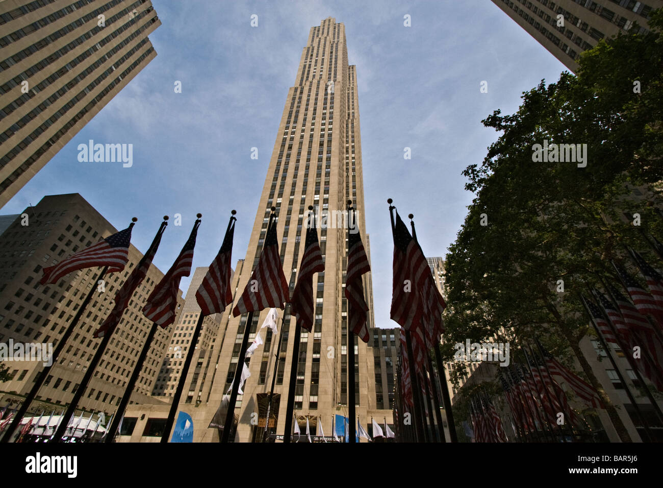 Wide-angle view of Rockefeller center Stock Photo - Alamy