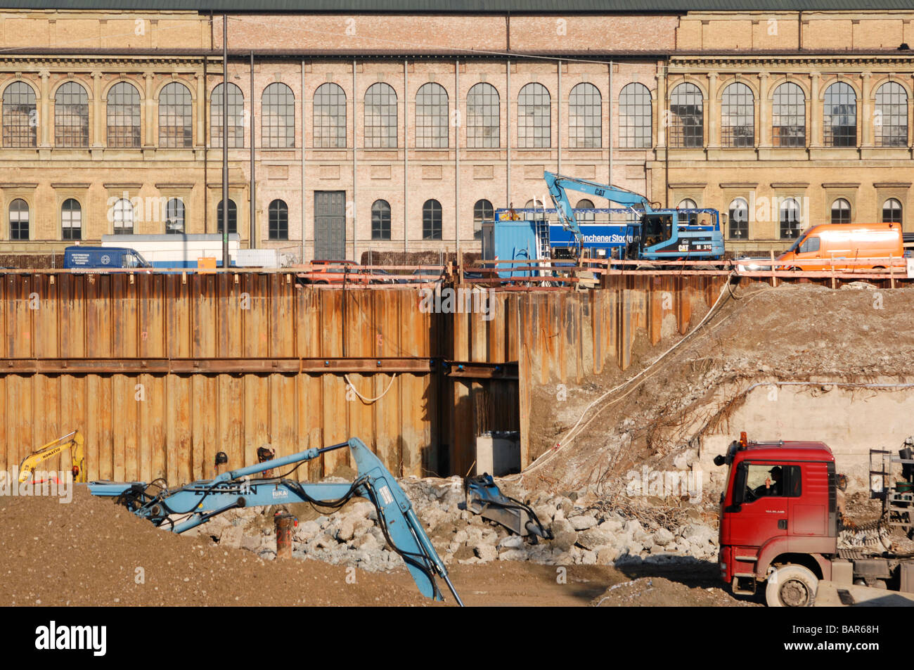 Germany, Munich, Construction site Stock Photo - Alamy