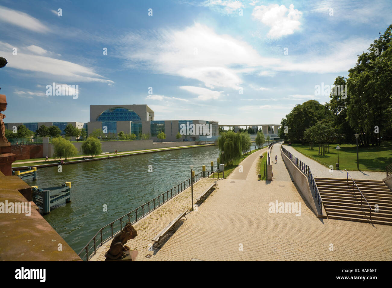 River spree government district buildings background hi-res stock ...
