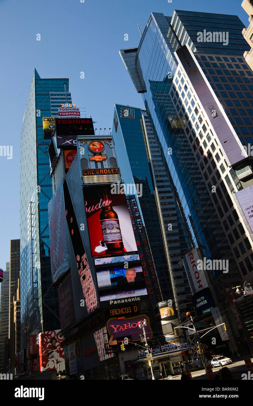 7th Avenue and Broadway at Times Square New York USA Stock Photo - Alamy