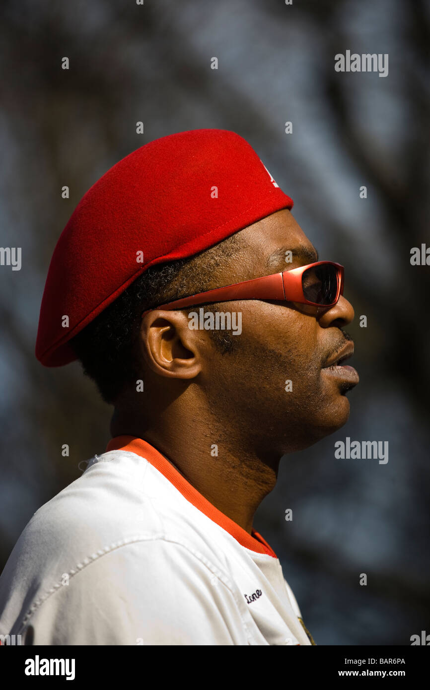 Black man who was doing break dancing in Central Park New York USA ...