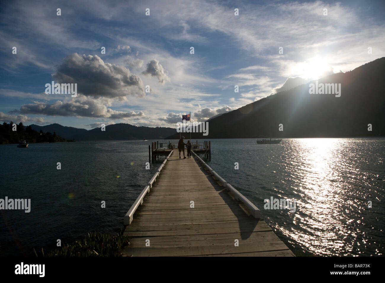 Endeavour Inlet Marlborough Sound South Island New Zealand Stock Photo ...