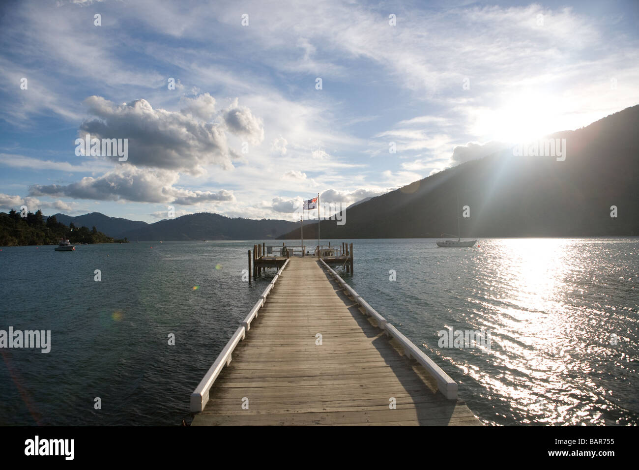 Endeavour Inlet Marlborough Sound South Island New Zealand Stock Photo ...