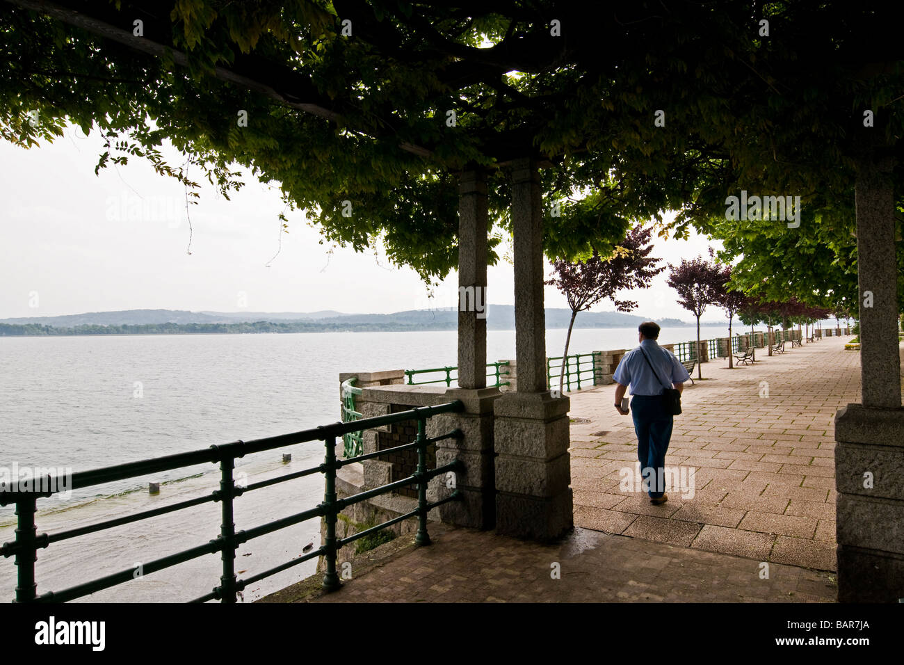 Lakefront Arona Province of Novara Italy Stock Photo - Alamy