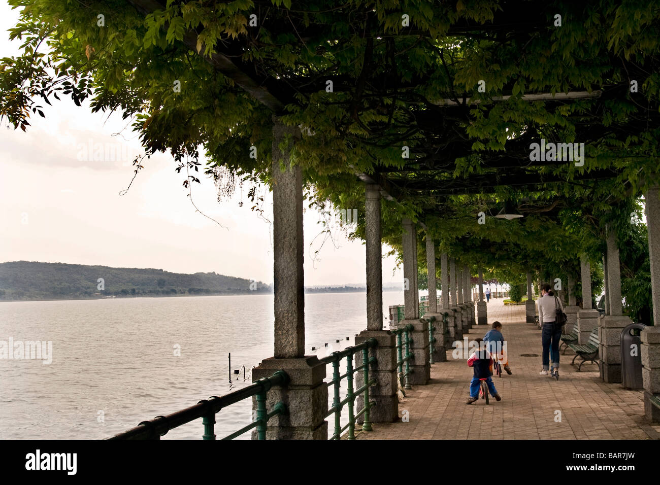 Lakefront Arona Province of Novara Italy Stock Photo - Alamy