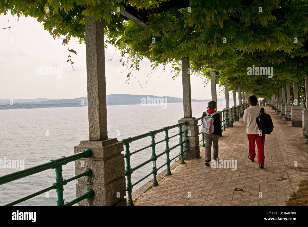 Lakefront Arona Province of Novara Italy Stock Photo - Alamy