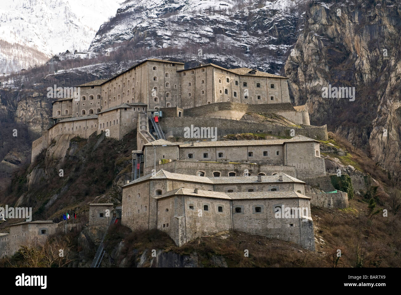 Fort of Bard Province of Aosta Italy Stock Photo - Alamy