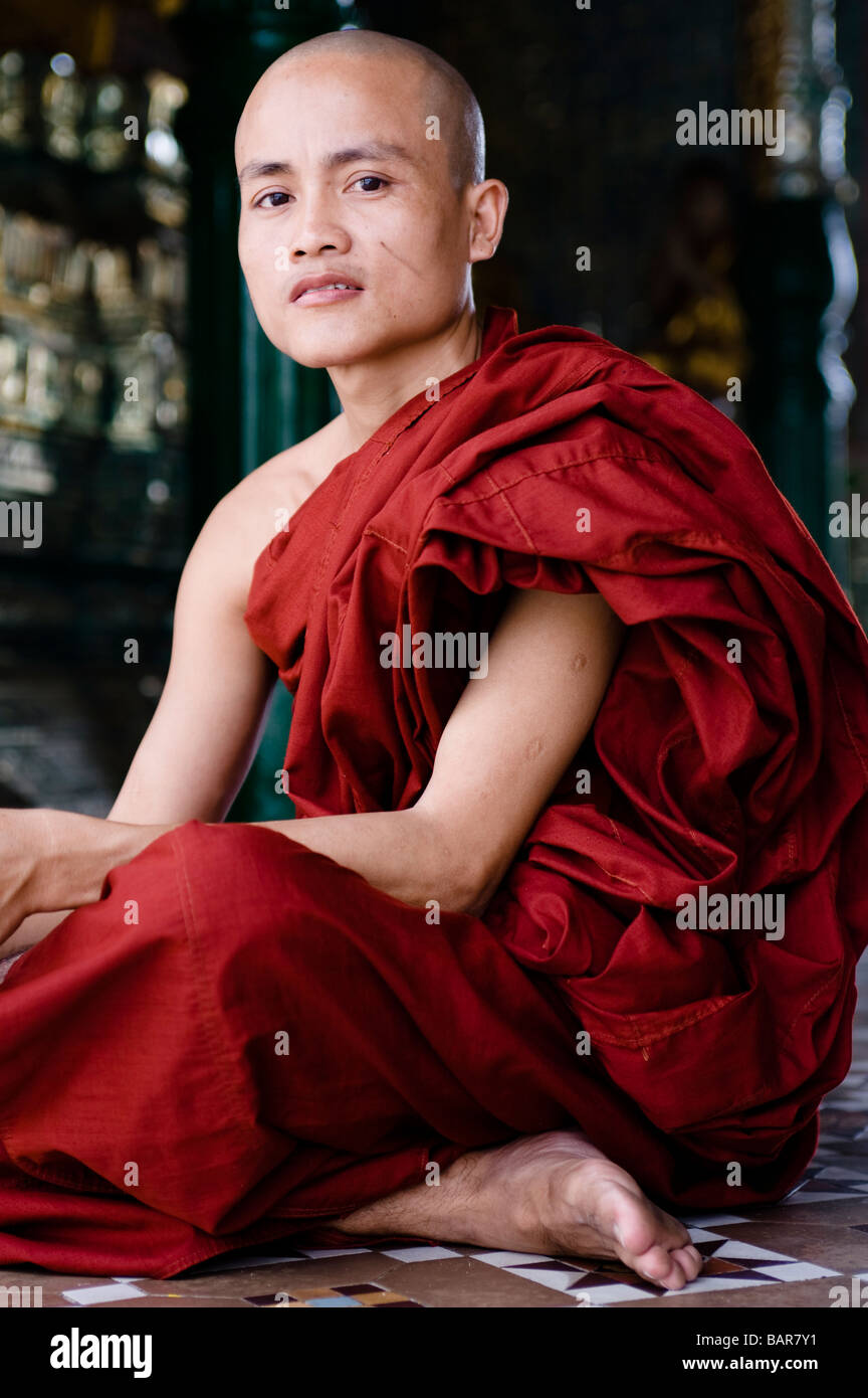 Buddhist monk. Myanmar Stock Photo - Alamy