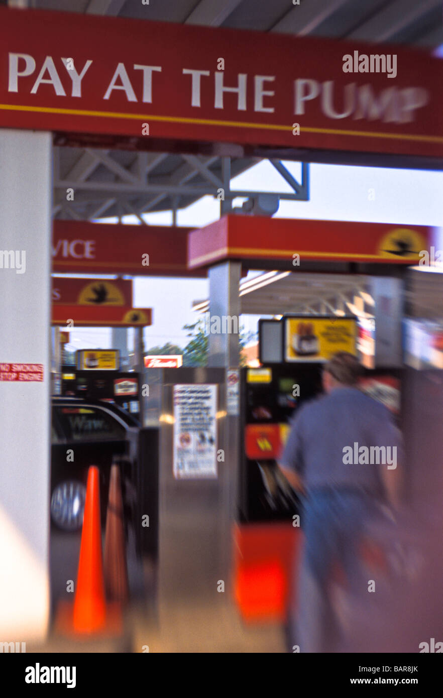 Pay at the pump self service Stock Photo - Alamy