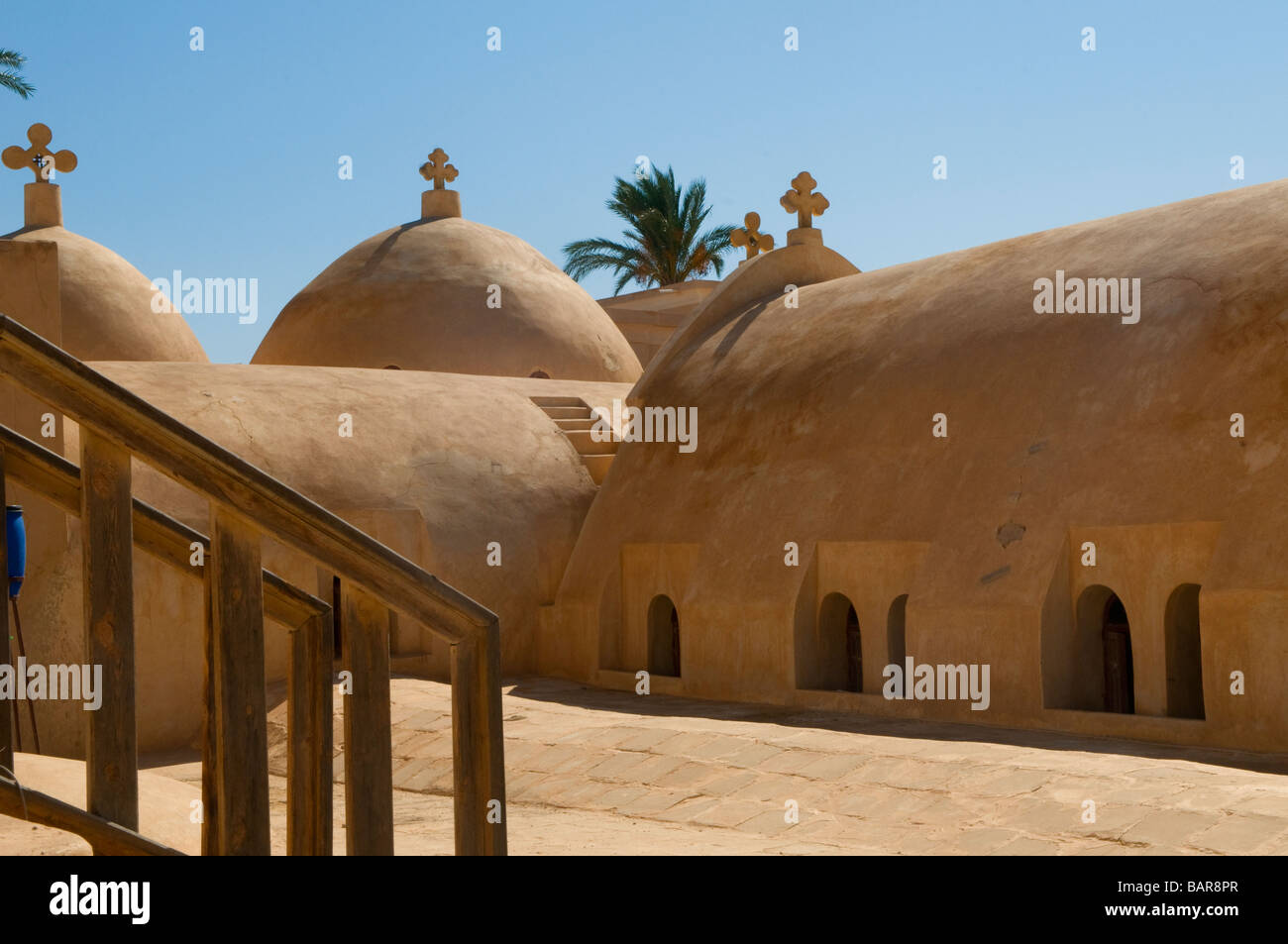 Exterior shot of The Coptic orthodox monastery of Virgin St Mary ...