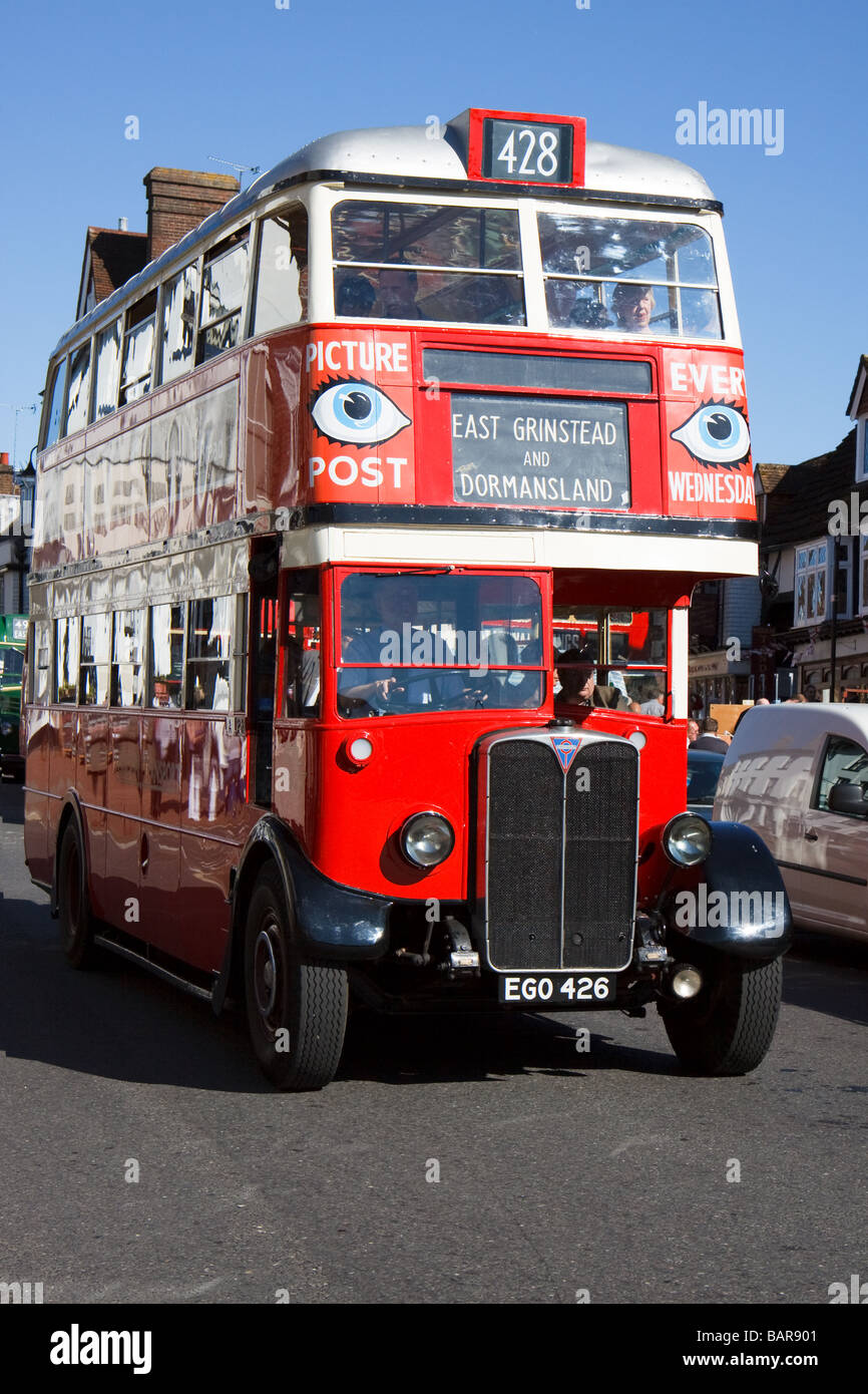 Vintage Bus Rally in East Grinstead West Sussex Stock Photo - Alamy